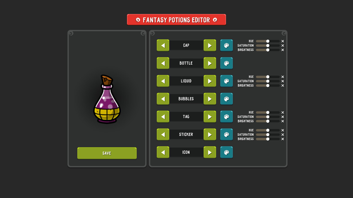 Fantasy Potions Editor / Icon Maker