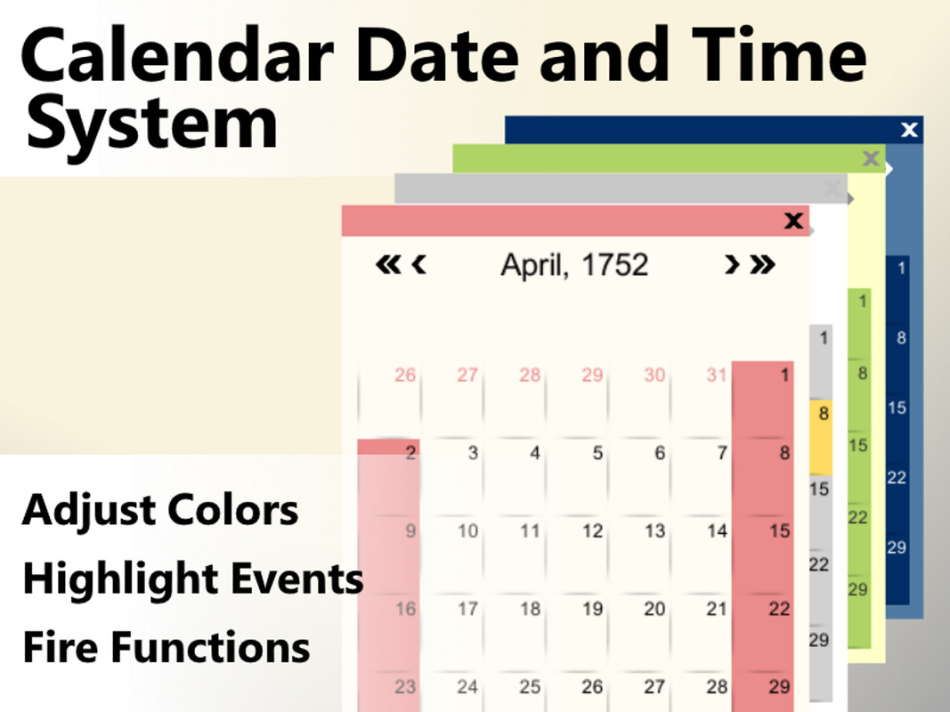 Calendar Date And Time System