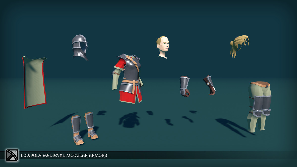 Lowpoly Medieval Modular Armors v4