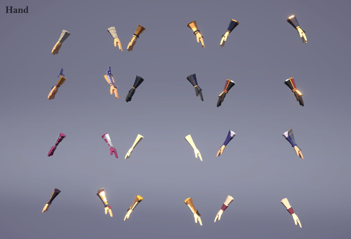 Polygon Characters_Modular Japanese Generals