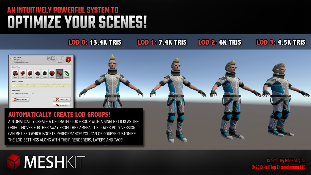 MeshKit - Mesh Decimation, Separation, Combining and Editing Tools