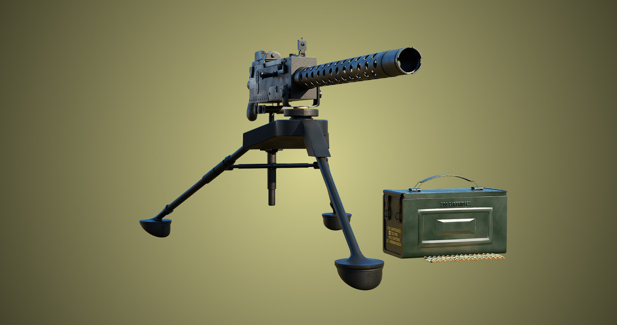 M1919 Browning Gun URP and HDRP Textures