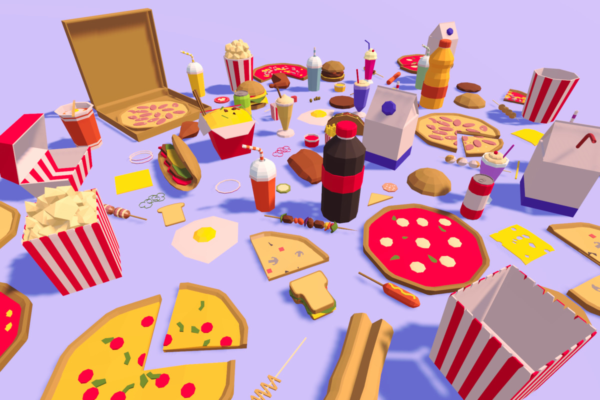 Hypercasual Characters Bundle + Food Bundle