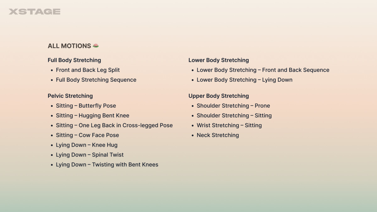 Yoga #2_Stretching | Lifestyle Mocap Pack