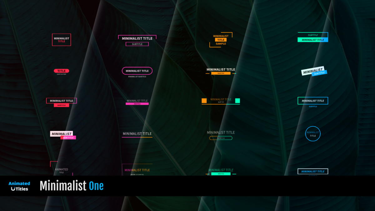 Animated Titles - Minimalist One