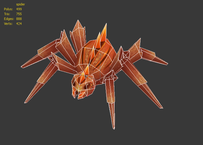 Animated low poly spider