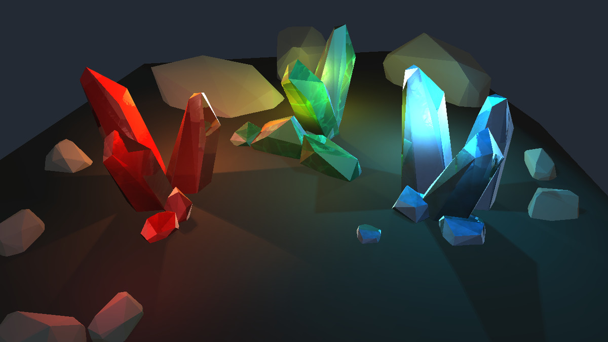 Glass and Crystals Shader