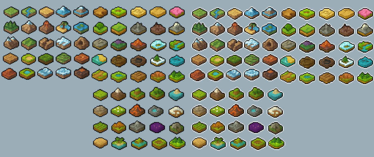 2D pixel-art landscape by ysingx