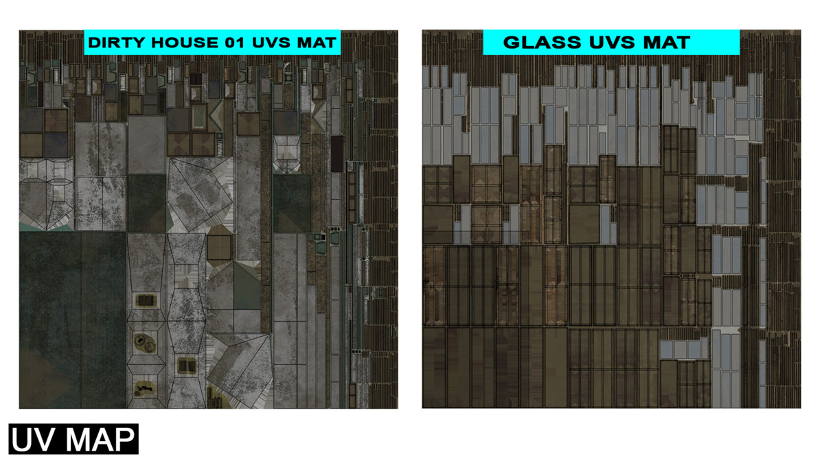 Old Dirty House 01 URP and HDRP Textures