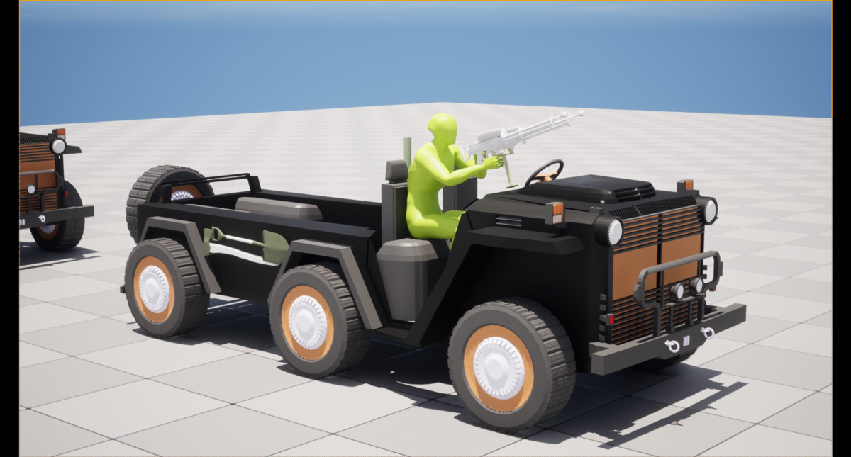 Car Driving & Shooting Animation