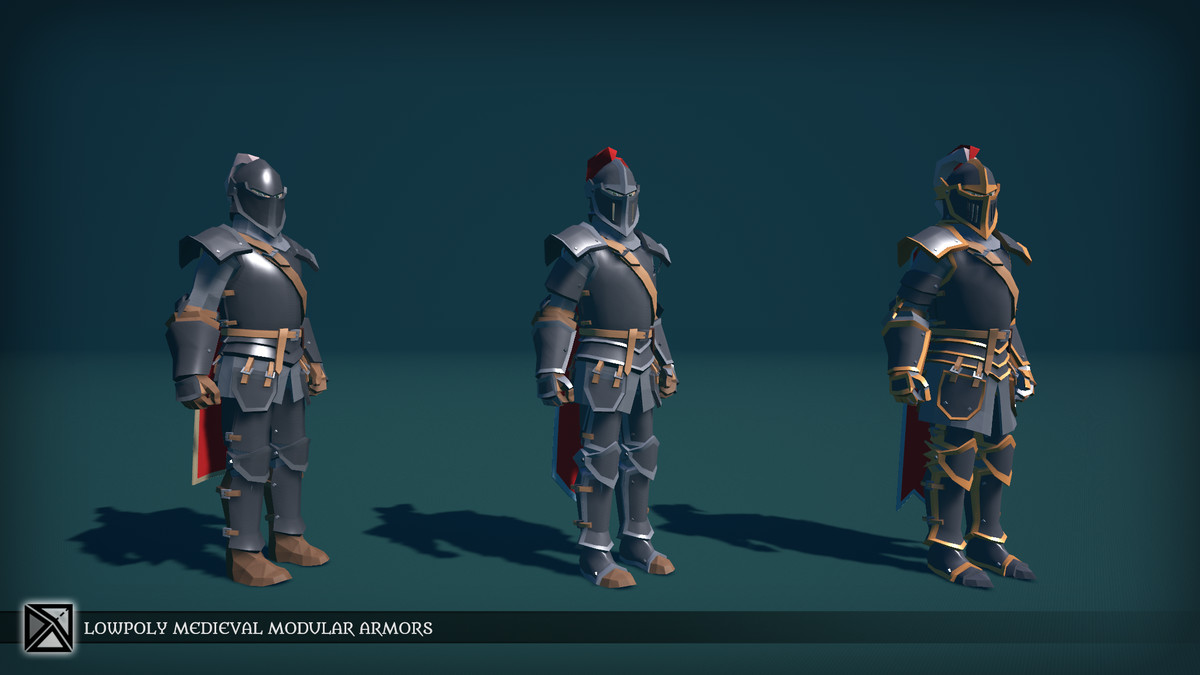 Lowpoly Medieval Modular Armors v4