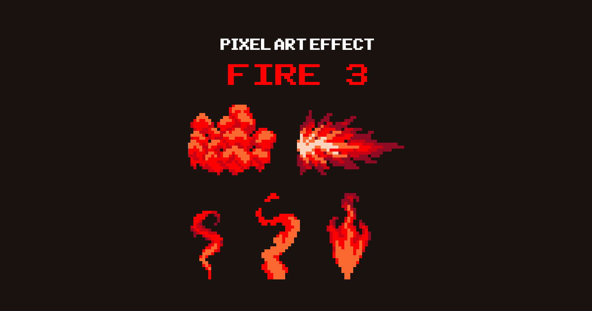 Fire 3 – Pixel Art Effect by Sanctumpixel