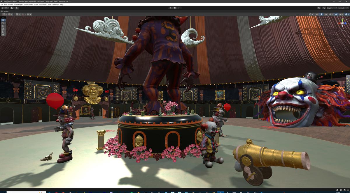 Creepy Circus Arena Modular Environment