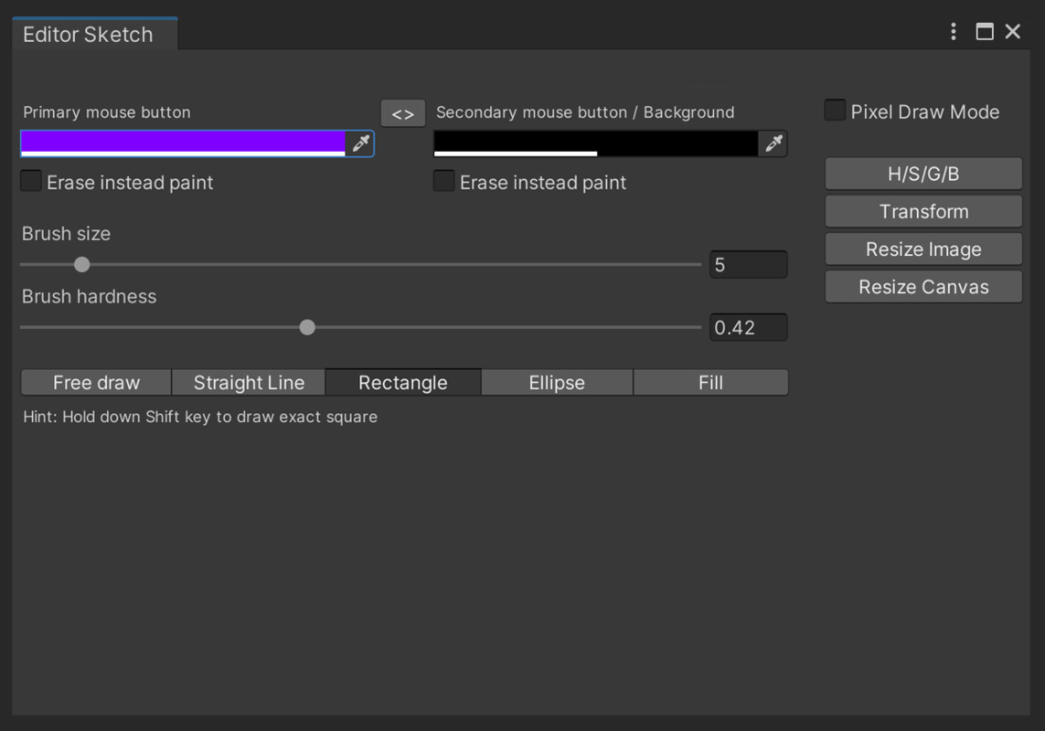 Editor Sketch - Paint 2D