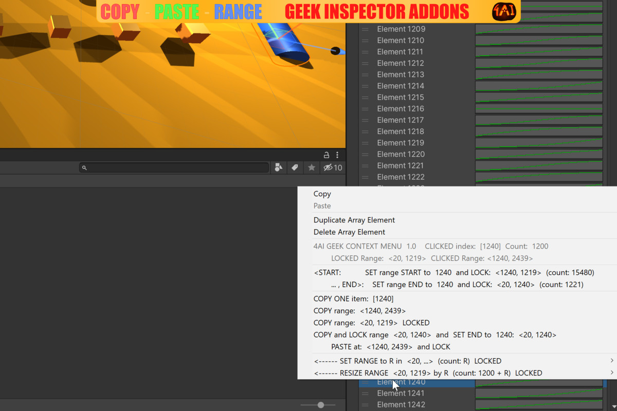 COPY PASTE RANGE Geek Inspector Addons