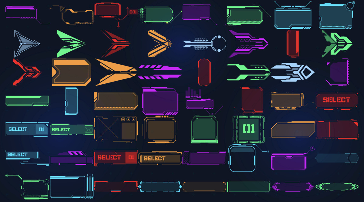 Animated Sci-Fi UI Bundle Vol. 1 & Vol. 2