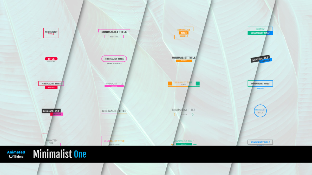 Animated Titles - Minimalist One