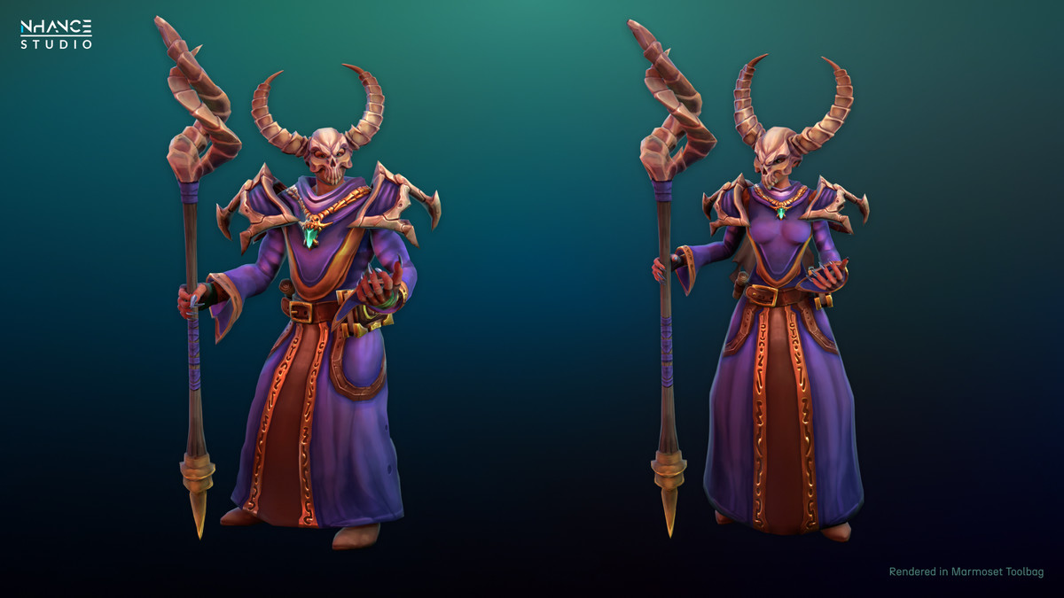 Stylized Fantasy Necromancer Outfit