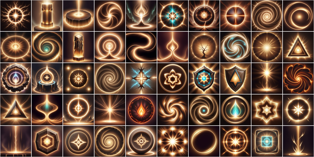 Soft Light Magic Spell Icons Super Bundle1