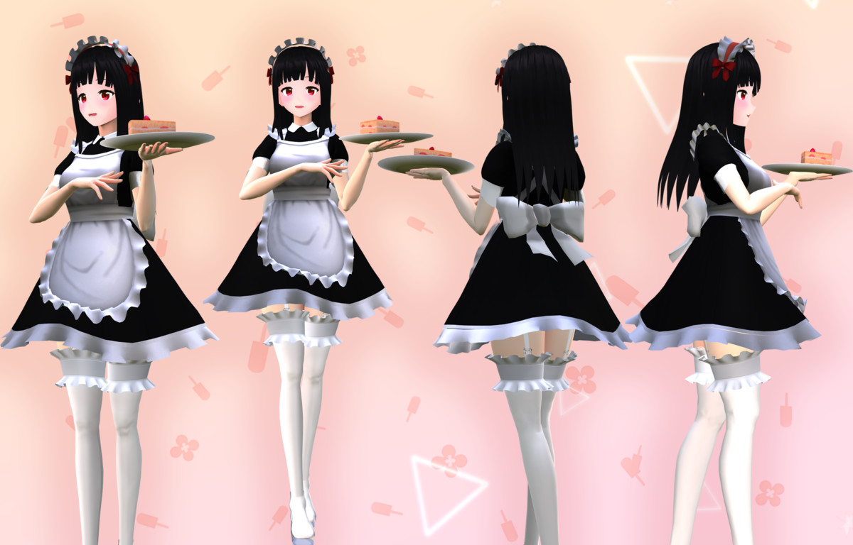 Luna Maid: Anime-Style Character For Games And VRChat - AssetsDeals.pro