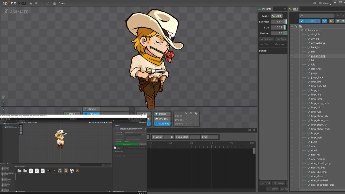 Cowboy_Silver Fox_Spine animation 2D Character