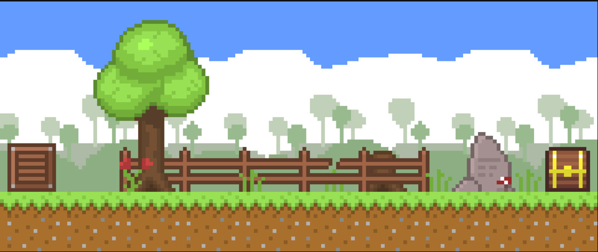2.5D Pixel Art Platformer – Plain by yulaf
