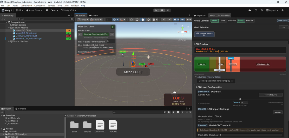 Mesh LOD Visualizer