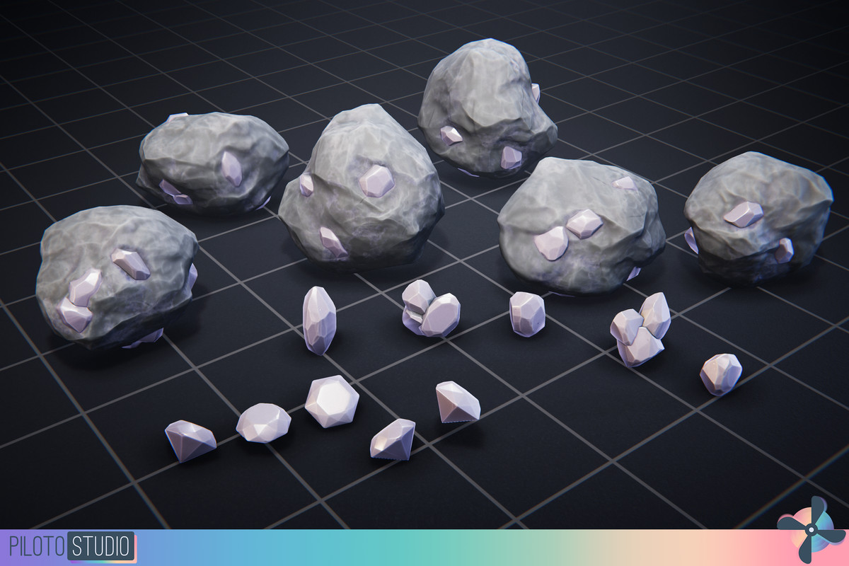 Stylized Crystals and Gems Megapack