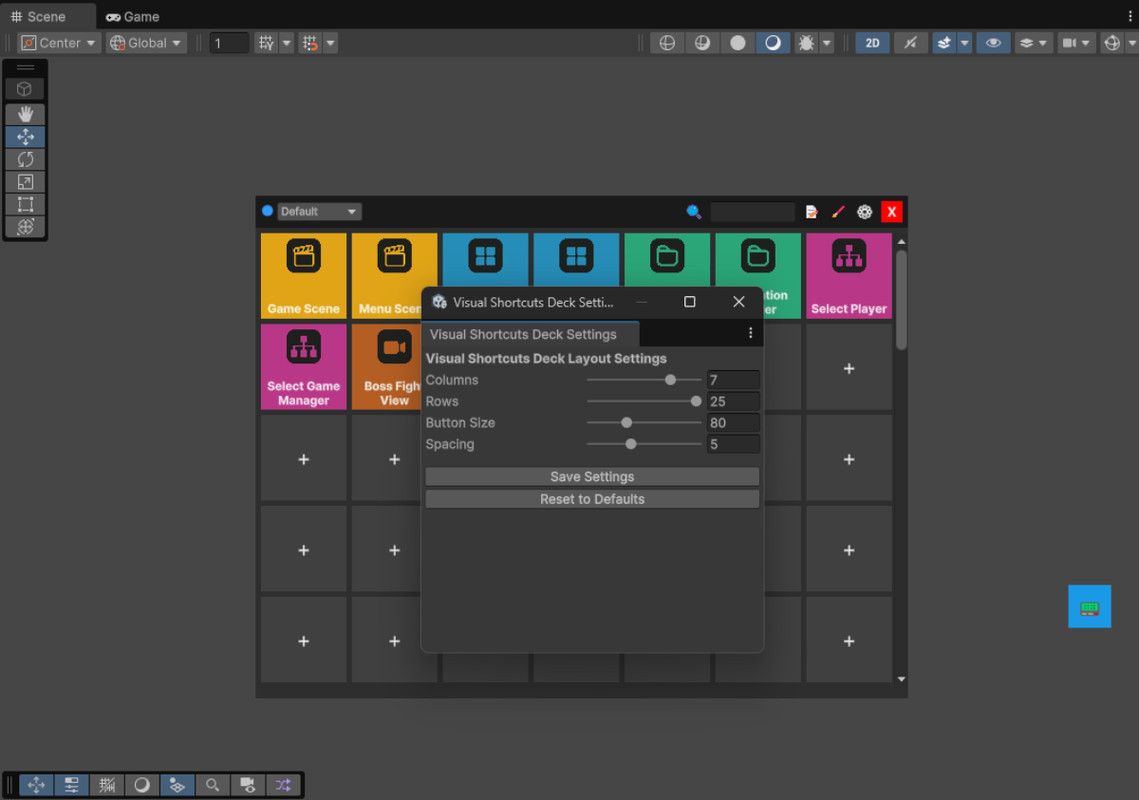 Visual Shortcuts Deck: Editor Productivity Tool