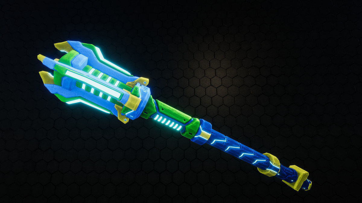 Mace fantasy sci-fi weapon with Effects