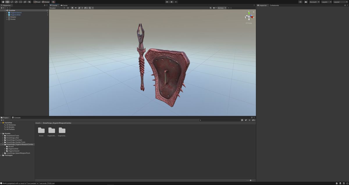 Organic Weapon Sword + Shield Combo