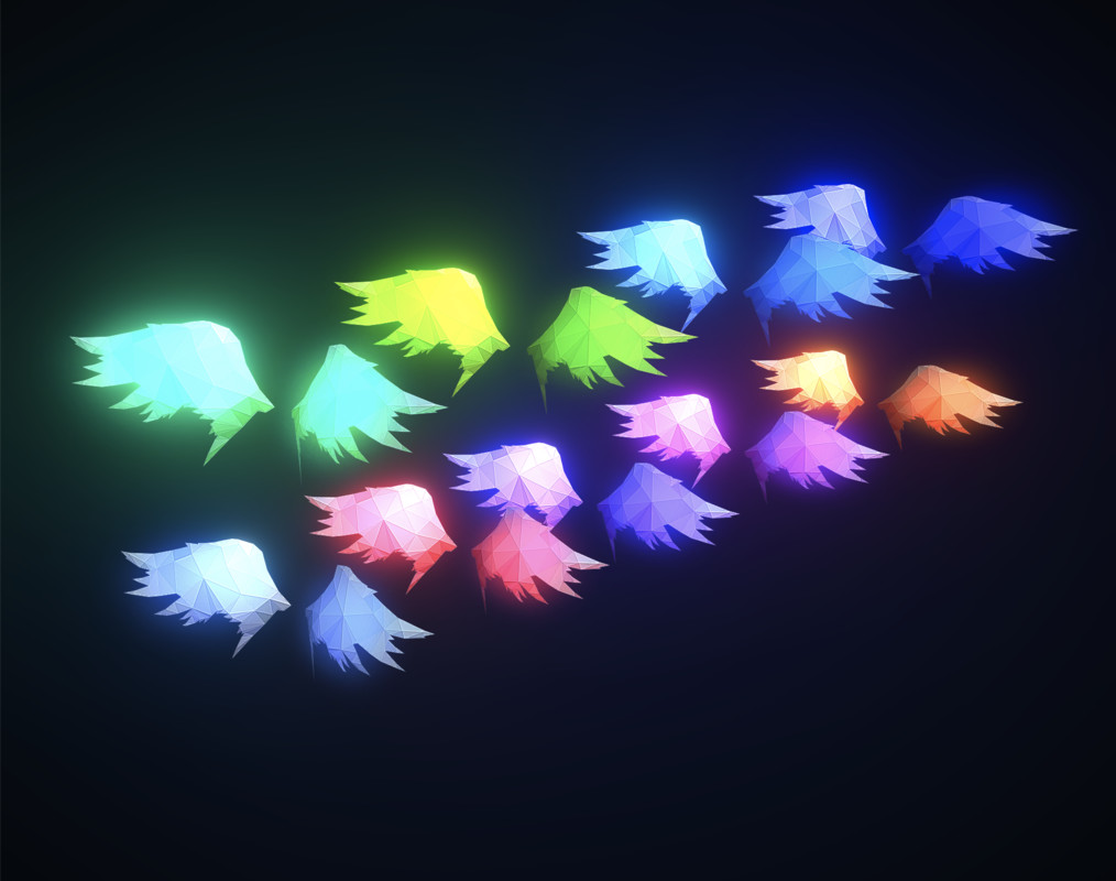 Polygon Wing 1 - Low Poly 3D Art