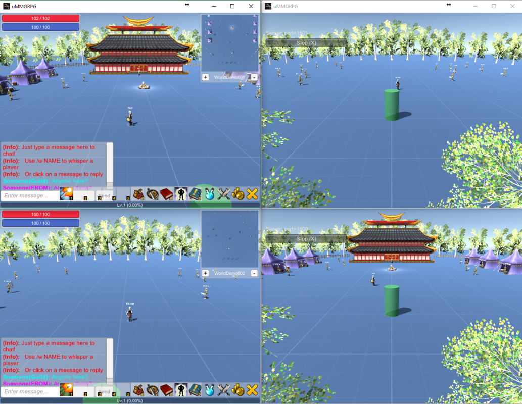 Multiple Scene Server for uMMORPG