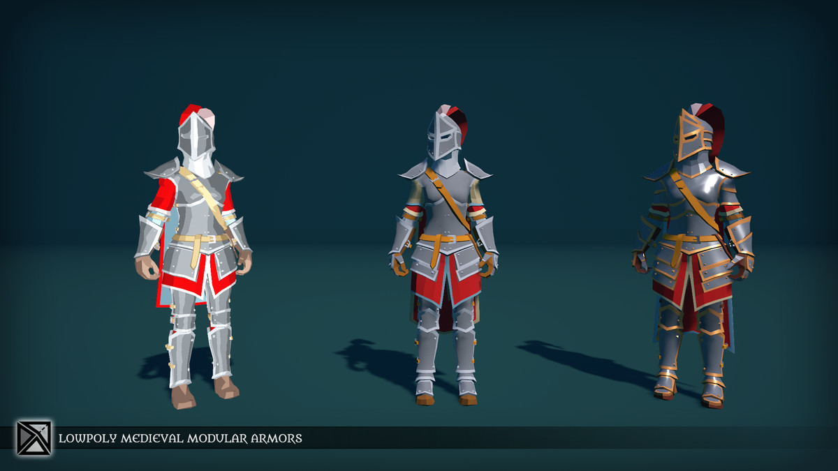 Lowpoly Medieval Modular Armors v4