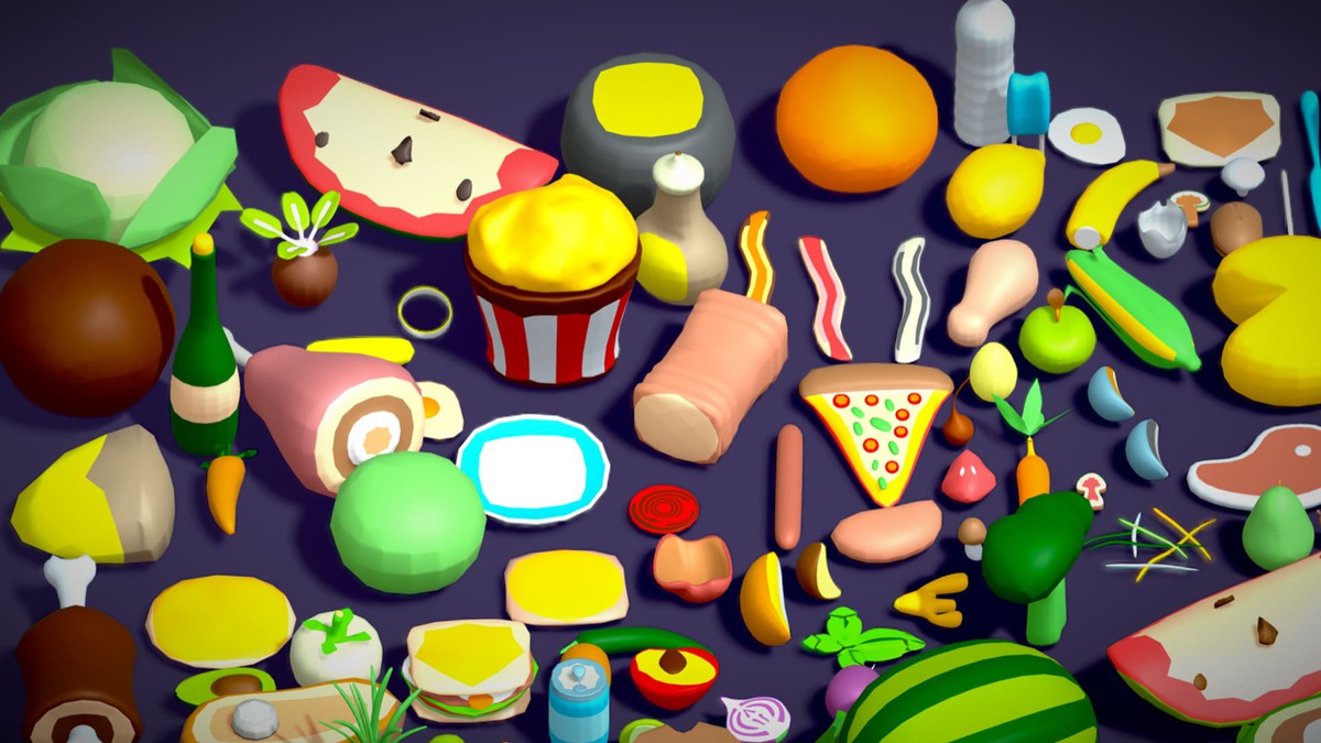 Food Pack - 310+ Foods Mega Pack - Low poly Vegetable Fruits Drink Veg ...