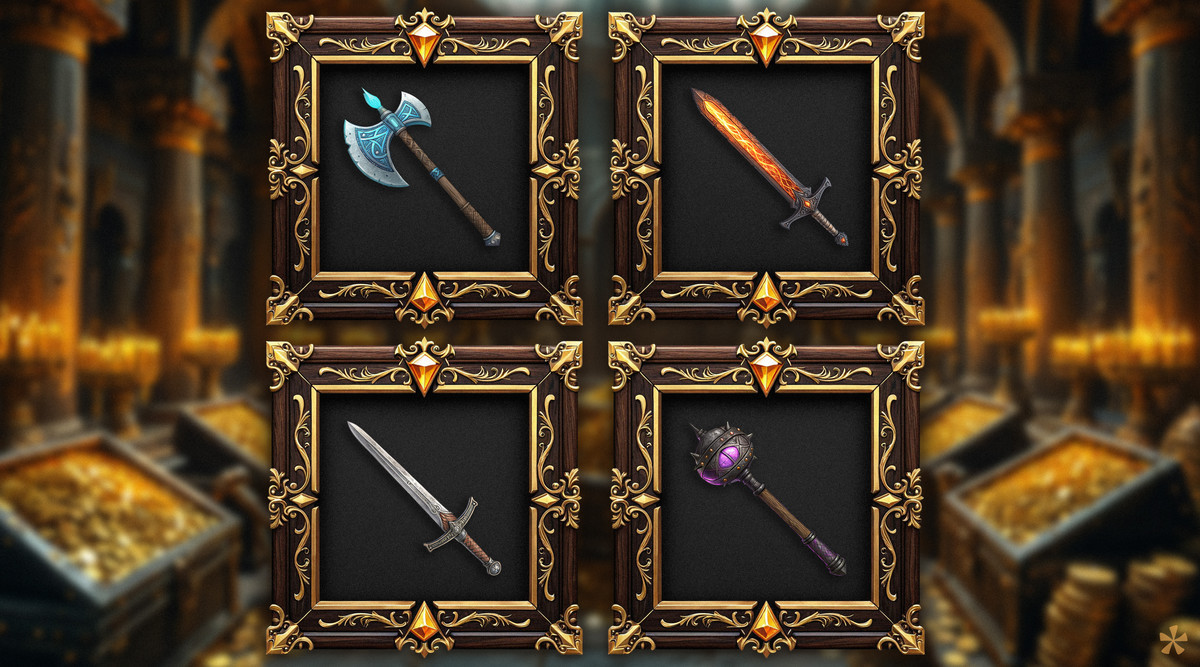 One-Handed Weapons - 40 Fantasy Icons [512x512 HD]