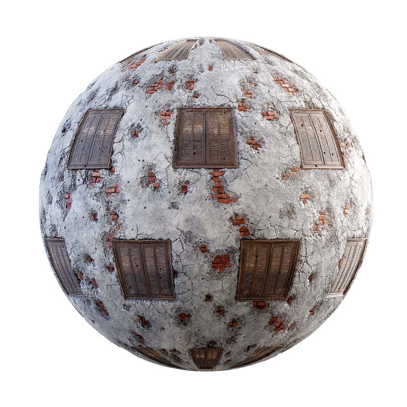 PBR Damaged Wall Broken Windows textures - AssetsDeals.pro