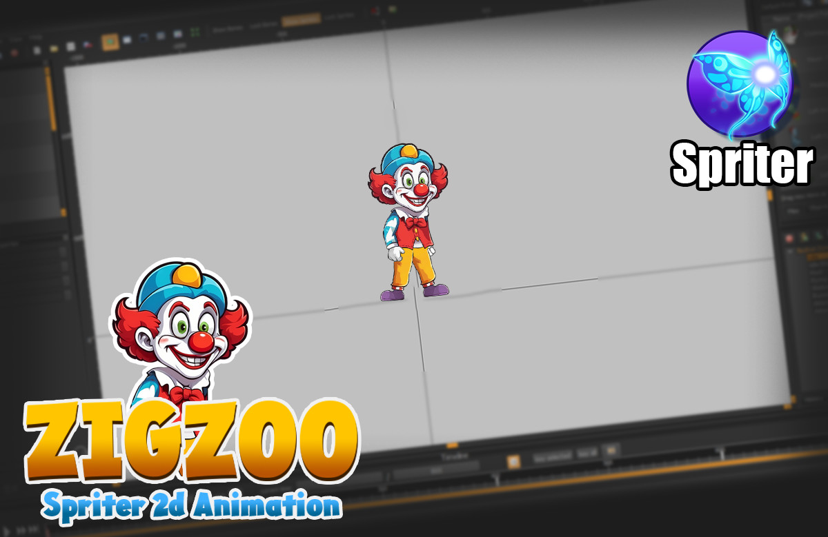 Zigzoo The Joker 2D Animated Character (Pro Series) by Gamelauncher Studio