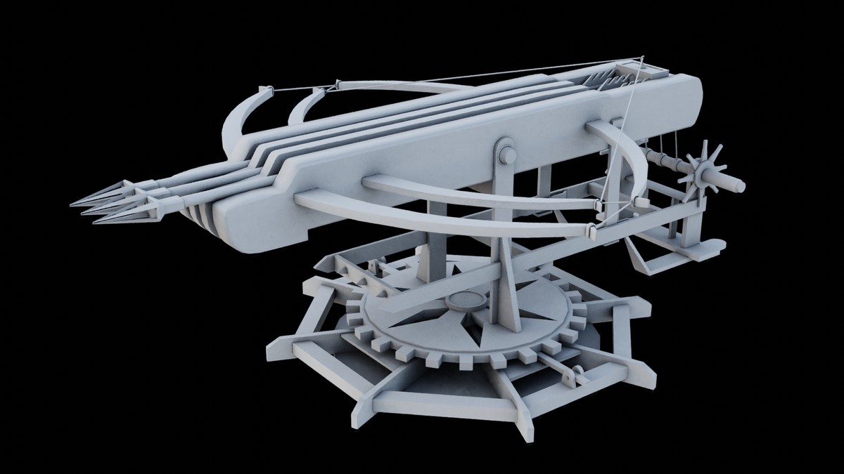 Ballista Metal Weapon Arrow Launcher URP HDRP Textures