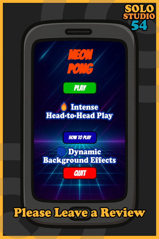 Neon Pong – Retro 2D Paddle Game Template for Unity