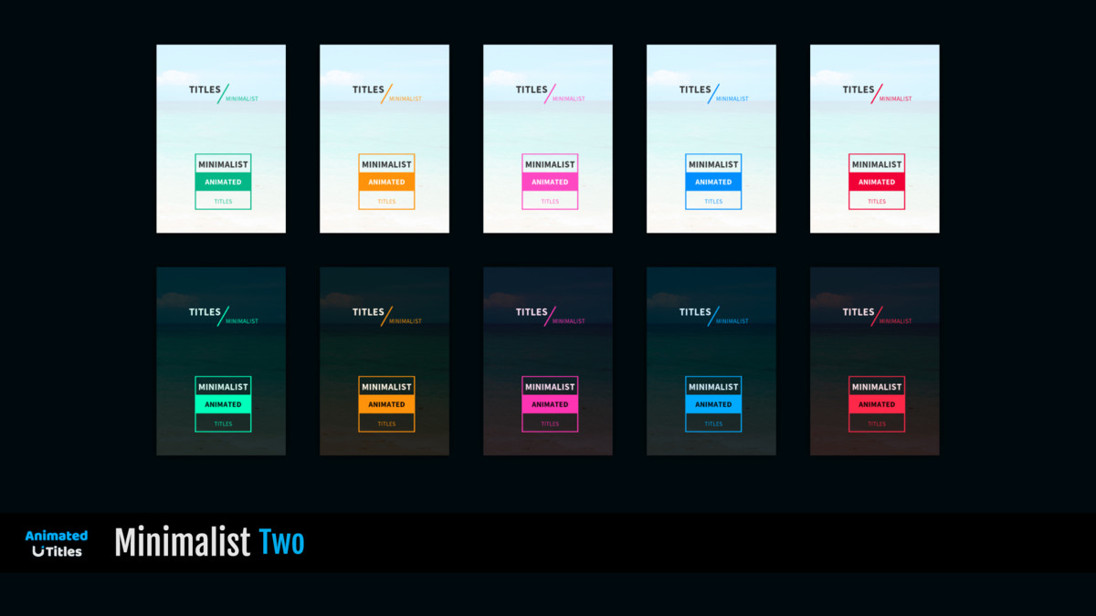 Animated Titles - Minimalist Two
