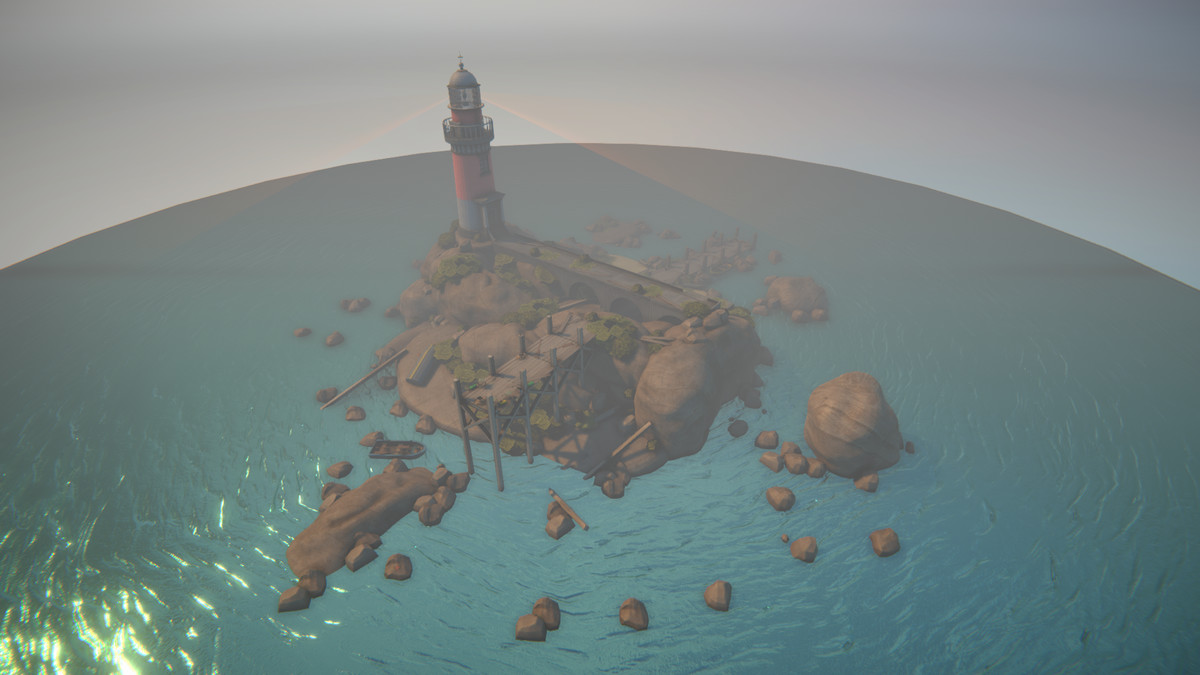 Realistic Beachfront Lighthouse Asset Package