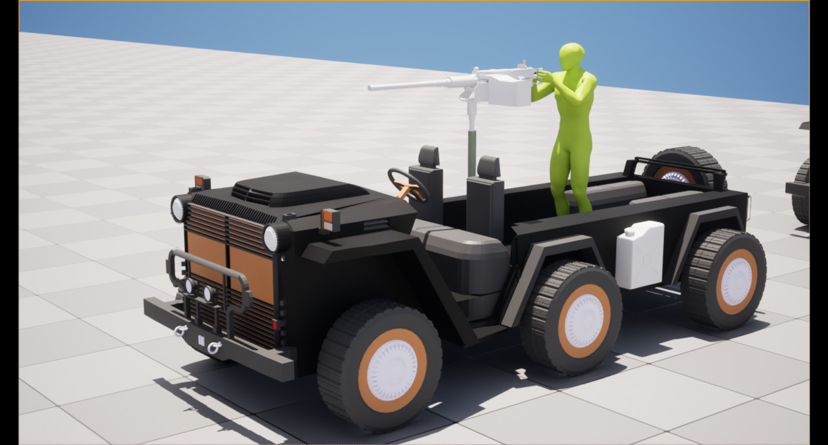 Car Driving & Shooting Animation