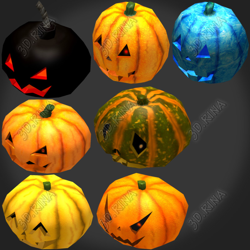 2D Spooky Pumpkins - AssetsDeals.pro