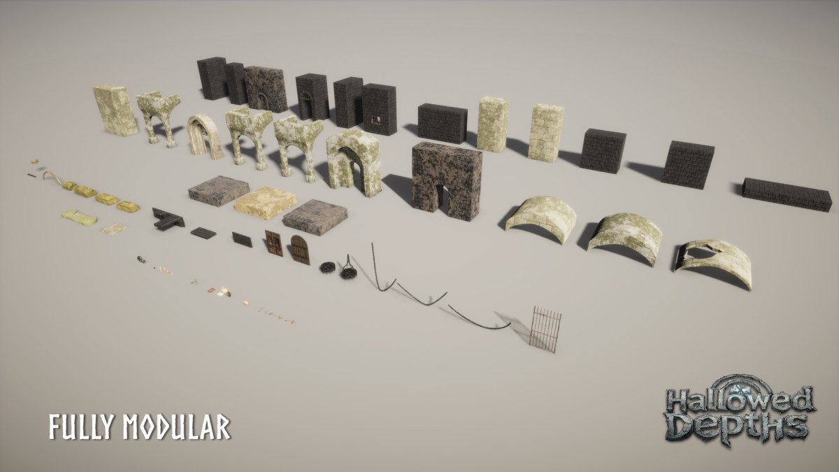 Modular Dungeon (Gothic Dungeon, Medieval Dungeon, Fantasy Dungeon ...