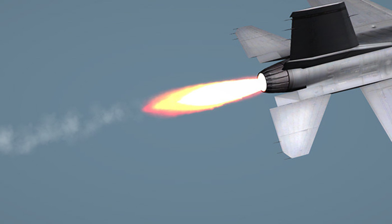 Jet Engine Flames