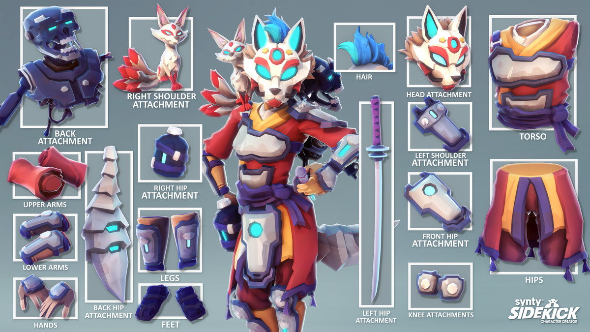FREE Starter Pack – Sidekick Modular Characters by Synty by Synty Studios