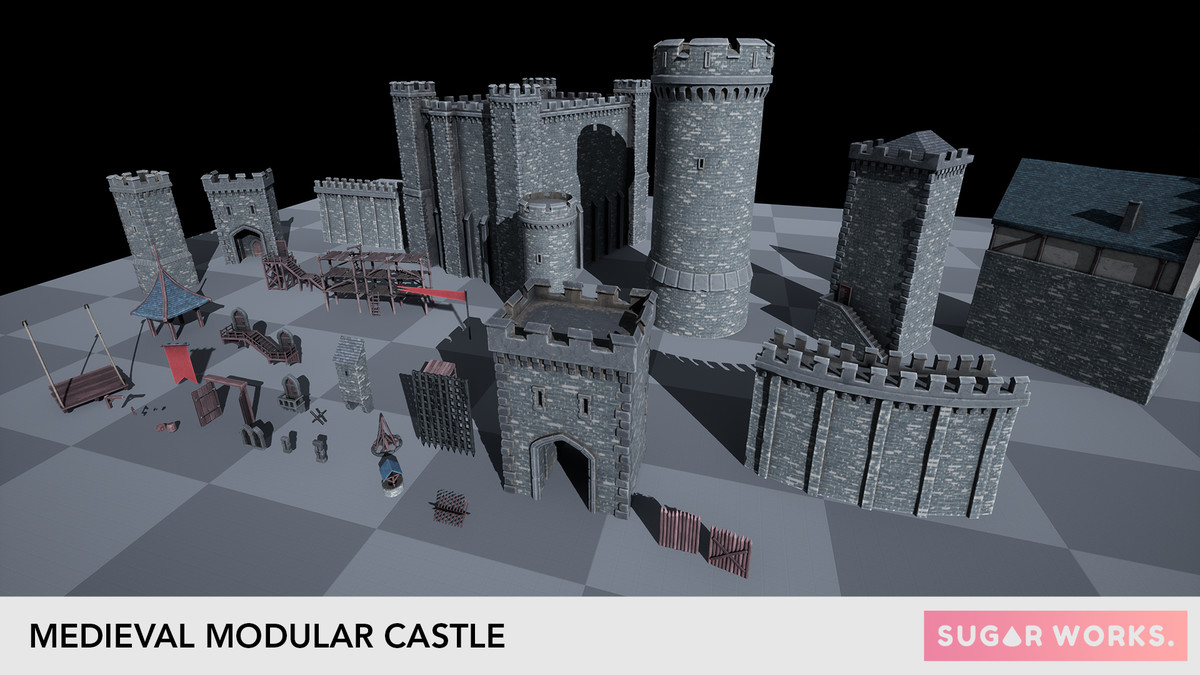 Modular Medieval Castle - Stylized Fantasy