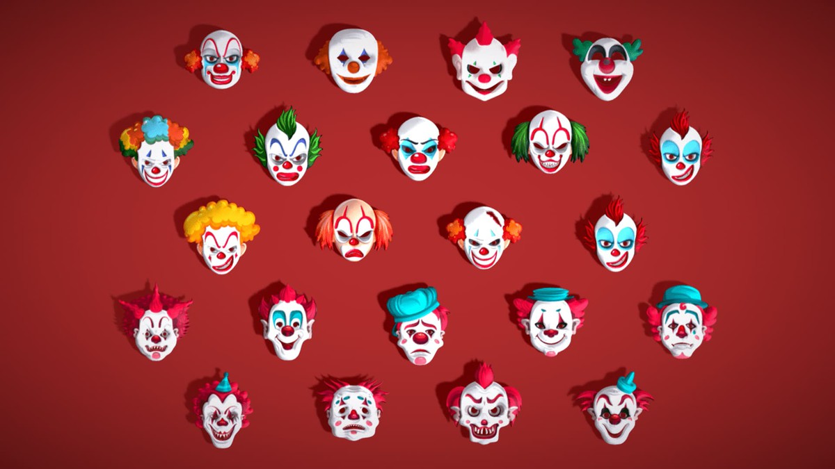 22 It Joker Horror Evil Masks Pack - Kids Evil Fantasy - Stylized Party ...