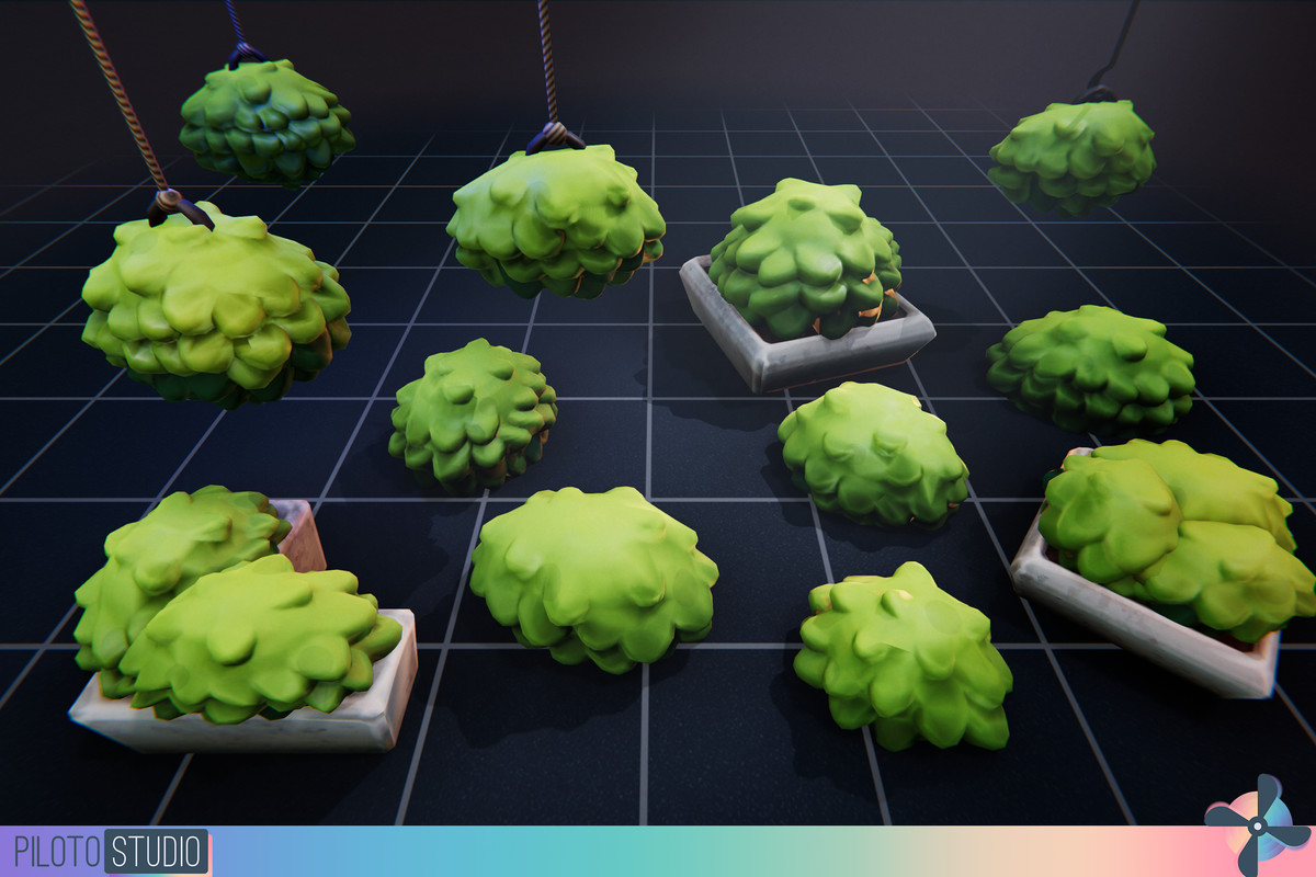 Stylized Vegetation Pack - Flowers, Bushes, Leaves, Vases